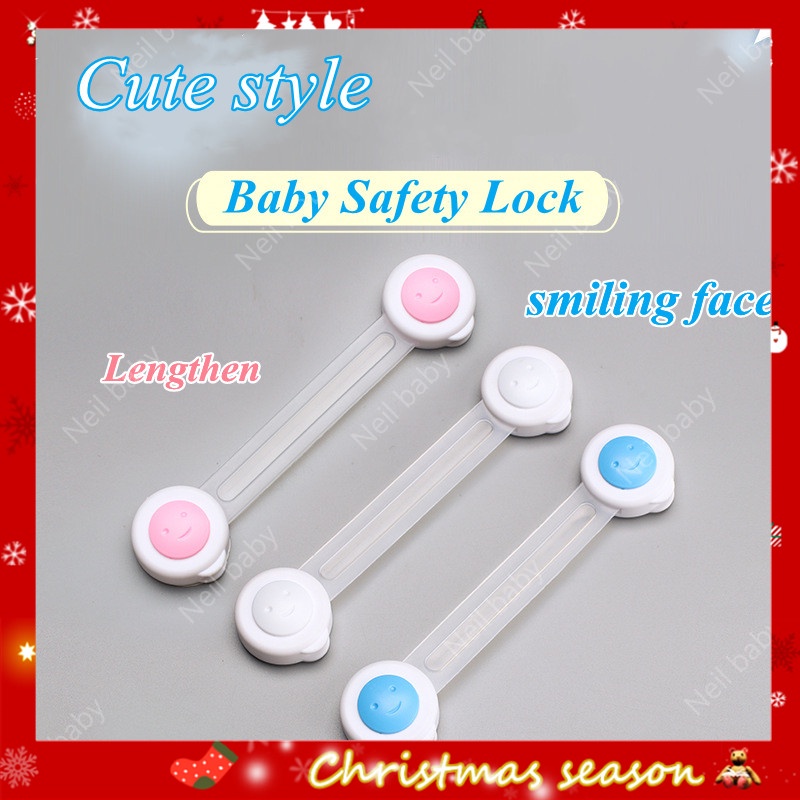 Lengthen Smiling Face Plastic Safety Lock Home Door Drawer Children ...