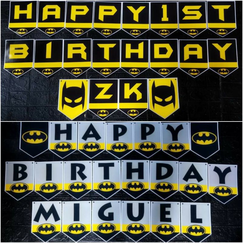 BATMAN Personalized NAME PARTY BANNER | Shopee Philippines
