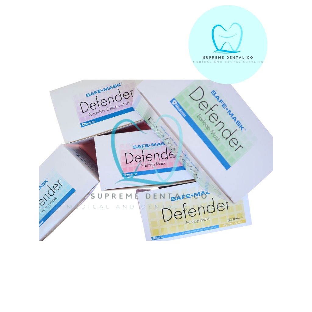 DEFENDER FACE MASK, MEDICAL GRADE 3 PLY 50 PCS | Shopee Philippines
