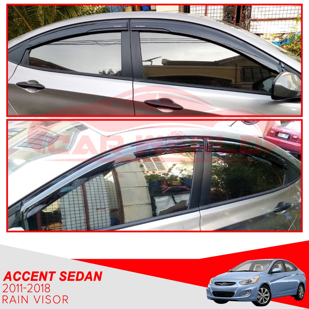 HYUNDAI ACCENT SEDAN 2011 - 2018 RAIN VISOR (2011 2012 2013 2014 2015 ...