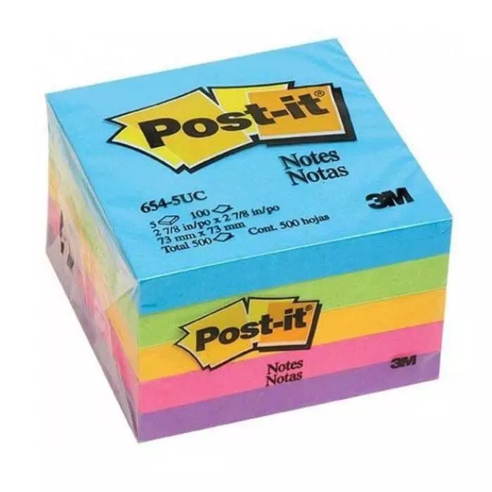 Post It Colorful 654 (1 pad/ 1pcs)/Post It 3M 654 Colorful | Shopee ...