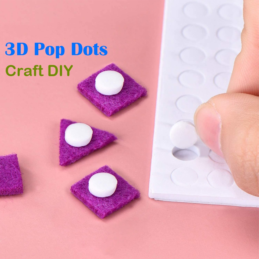 Kids Art and Craft DIY 3D Pop Dots Double Sided Tape Foam Dots Kids DIY ...