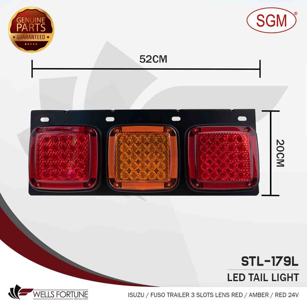 ISUZU FUSO TRAILER 3 SLOTS 24V SGM LED TAIL LIGHT | Shopee Philippines