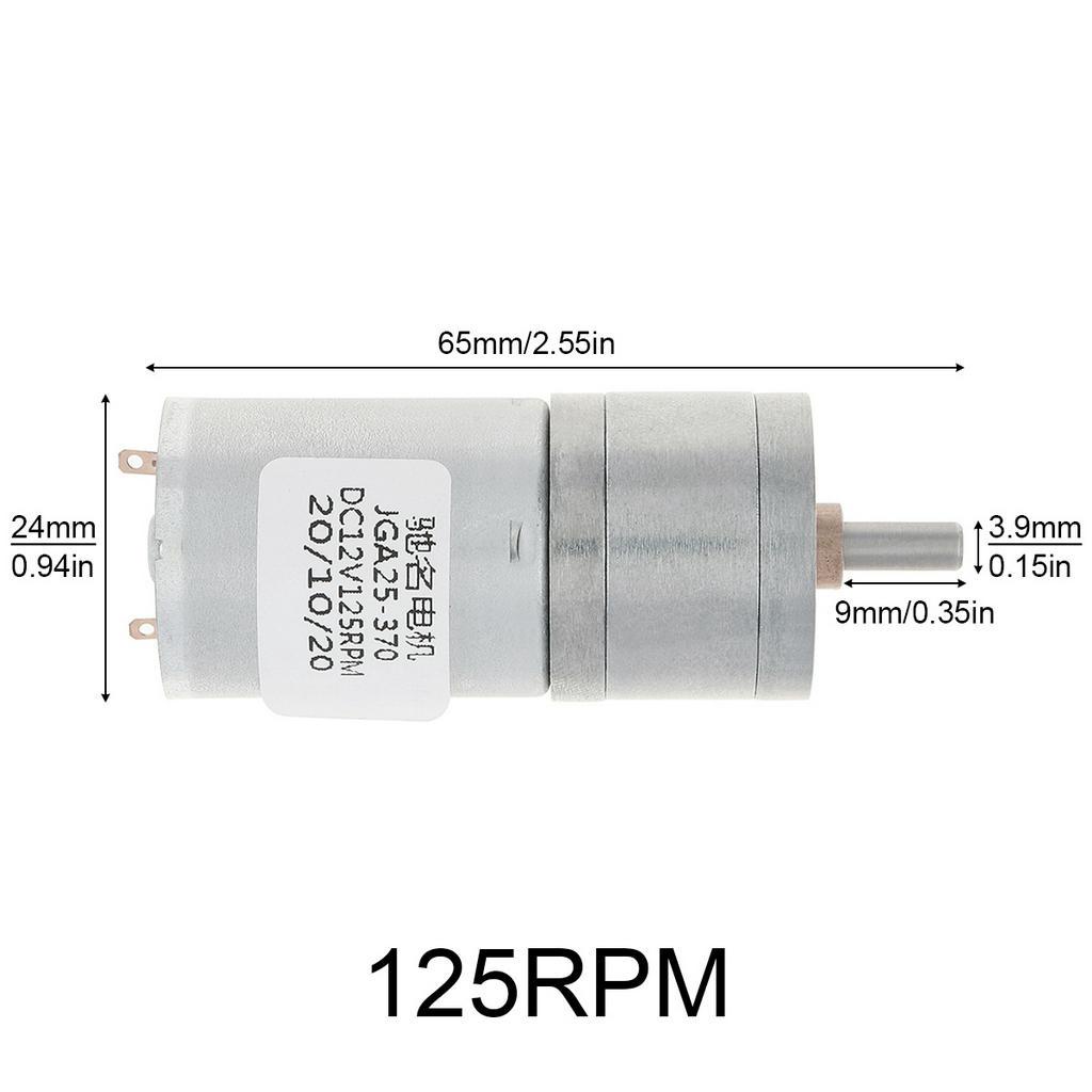 JGA25-370 DC Motor 3-24V High Torque Gear Reducer Electric Motor Geared ...