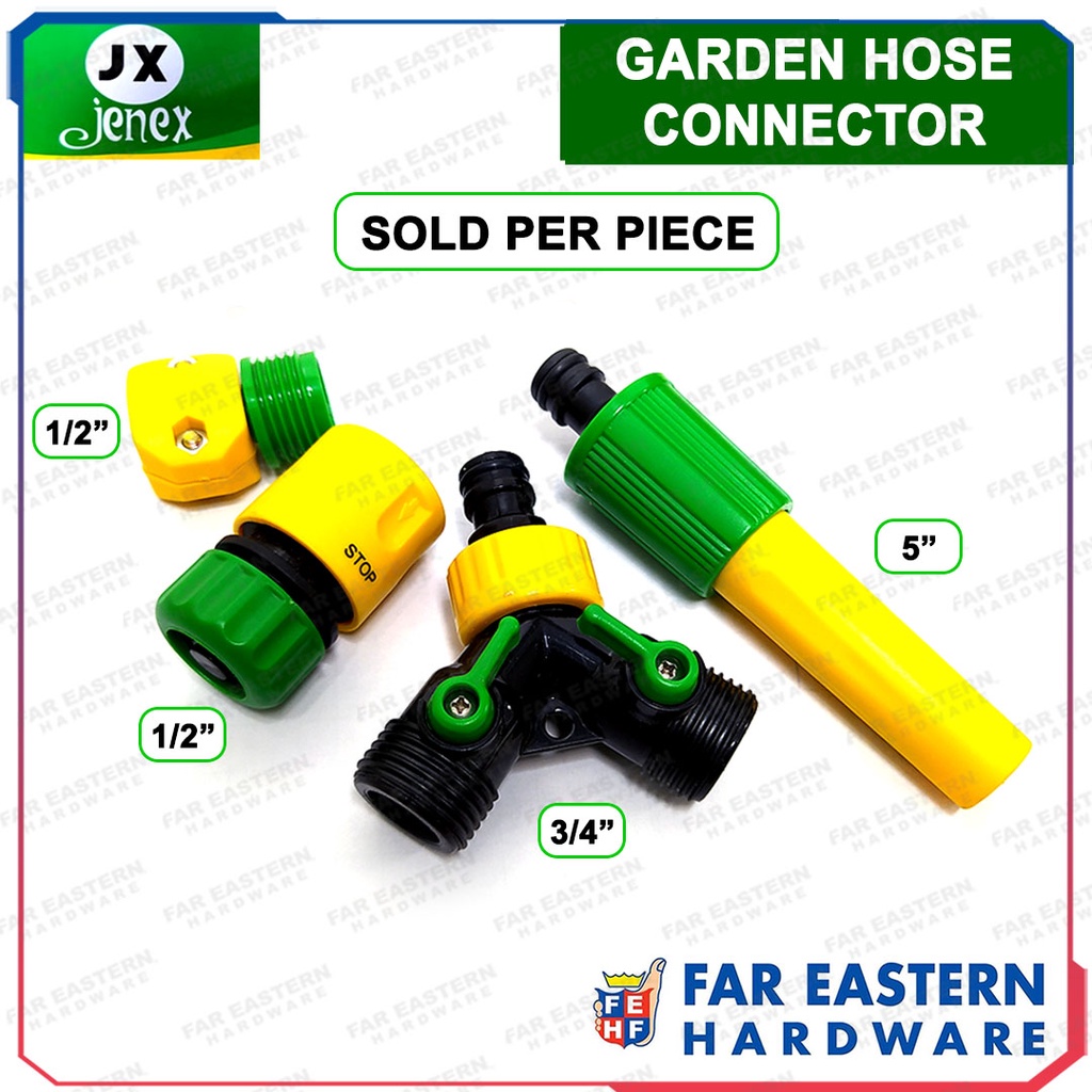 JENEX Garden Hose Connector | Adaptor | Adjustable Spray Nozzle ...