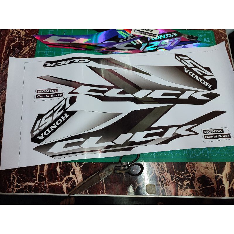 Honda Click v2 Stock Decals Bikcol Decals | Shopee Philippines