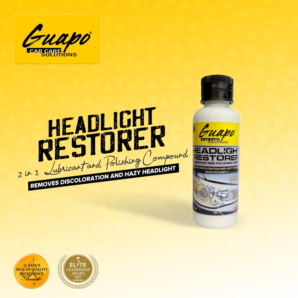 Guapo Car Care Headlight Restorer 2 in 1 Lubricant and Polishing ...