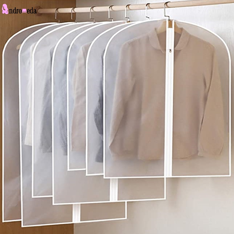 1Pc 3-Sizes Portable Zipper Transparent Clothing Cover Plastic Suit ...