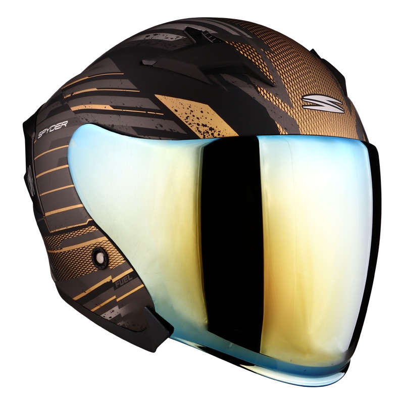 Spyder Fuel GD S3 - STRIDE Open Face Helmet with Dual Visor (Free Clear ...