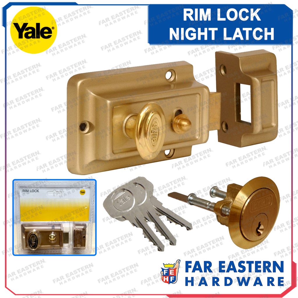 YALE Rim Door Lock Night Latch Nightlatch | Shopee Philippines