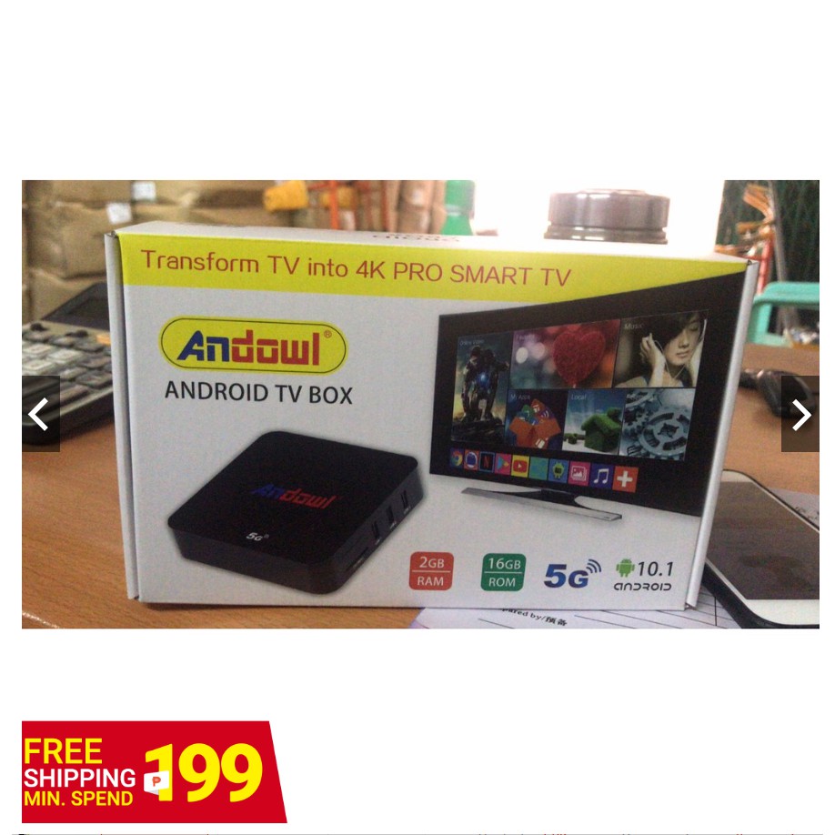 ANDOWL TV Box 4K Smart Android TV Box 2GB RAM 16GB Internal Memory ...