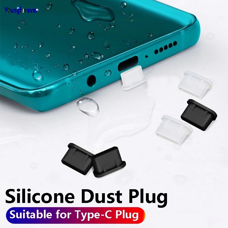 1Pc Charging Port Silicone Dust Plug Waterproof Soft Plug for Type-C ...