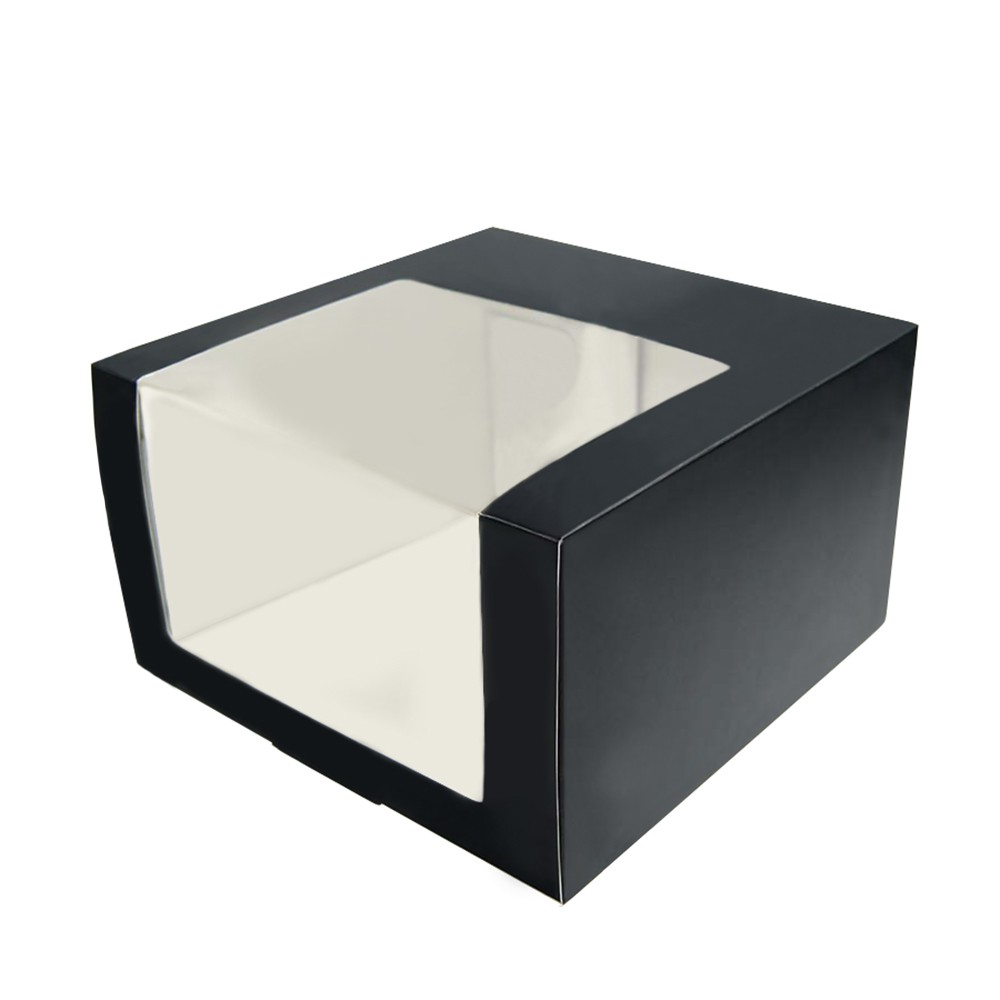 1-5pcs Cap Box Matte Black Cap box Carton with plastic Window | Shopee ...