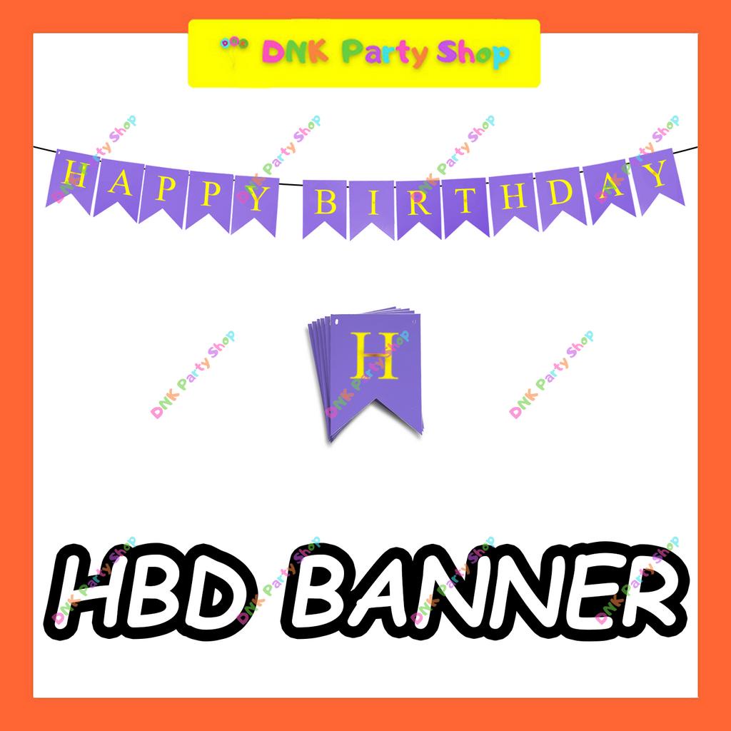 Happy Birthday Banner Small Mini HBD Party Decor Celebration Backdrop ...
