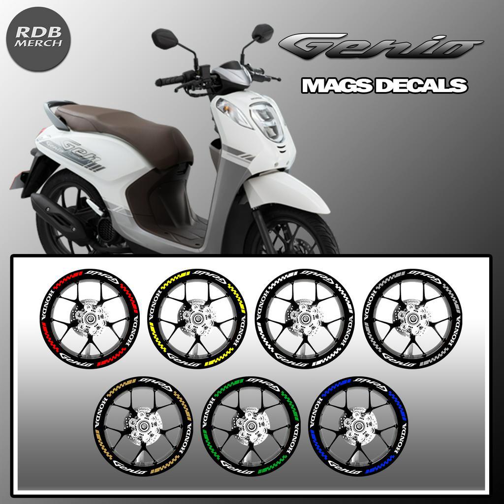 Honda Genio Mags Decal - Cutout Rim Sticker Vinyl for motorcycle - Set ...