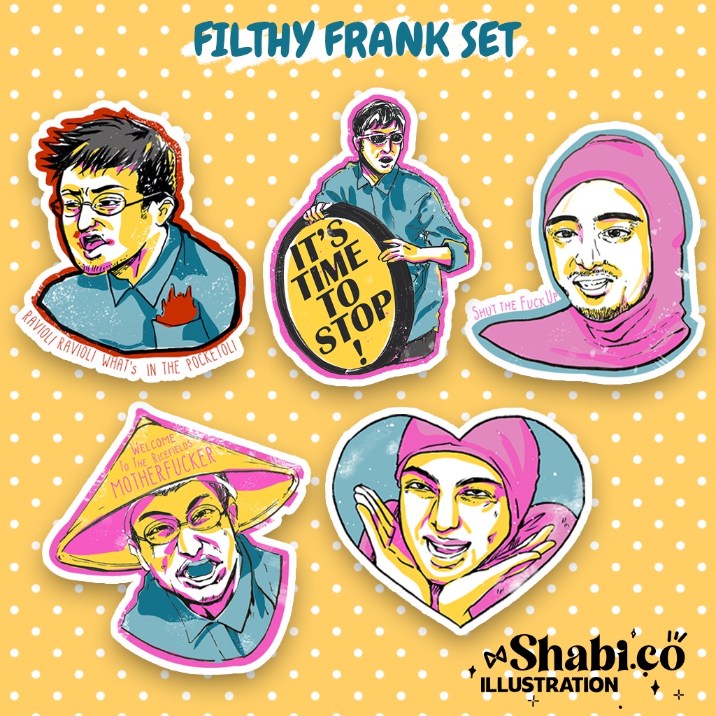 Filthy Frank Stickers - Sticker Set Vinyl Laminated | Shopee Philippines