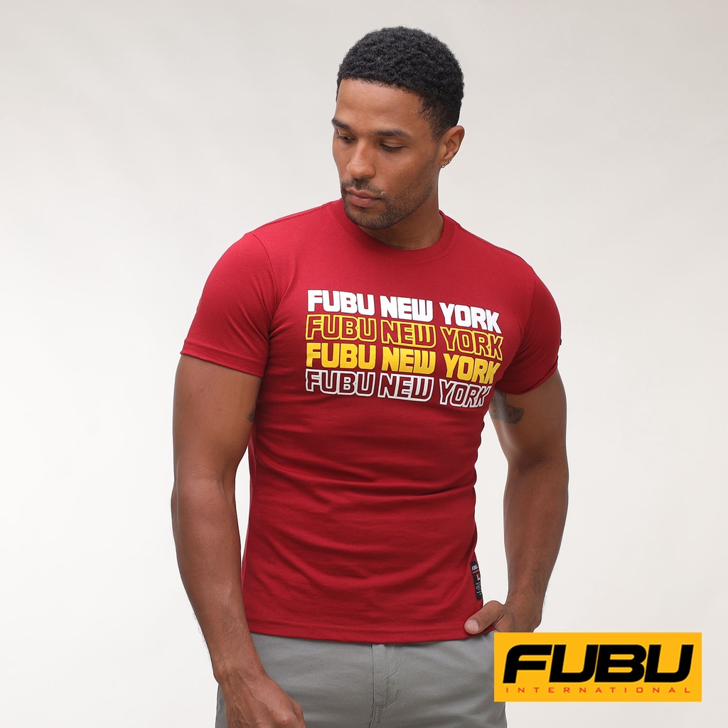 Fubu Round Neck Muscle Fit FBT01B-2895 (Maroon) | Shopee Philippines