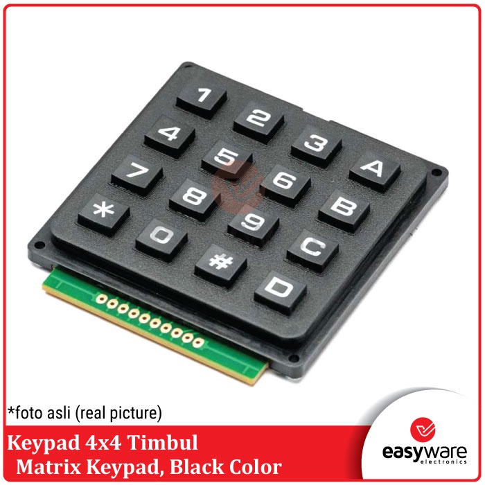 Keypad 4x4 Embossed keypad Embossed Pom Mini Black numeric keypad 4x4 ...