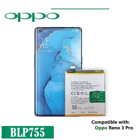 Battery BLP755 For Reno 3 Pro /Reno 3 Battery with | Shopee Philippines