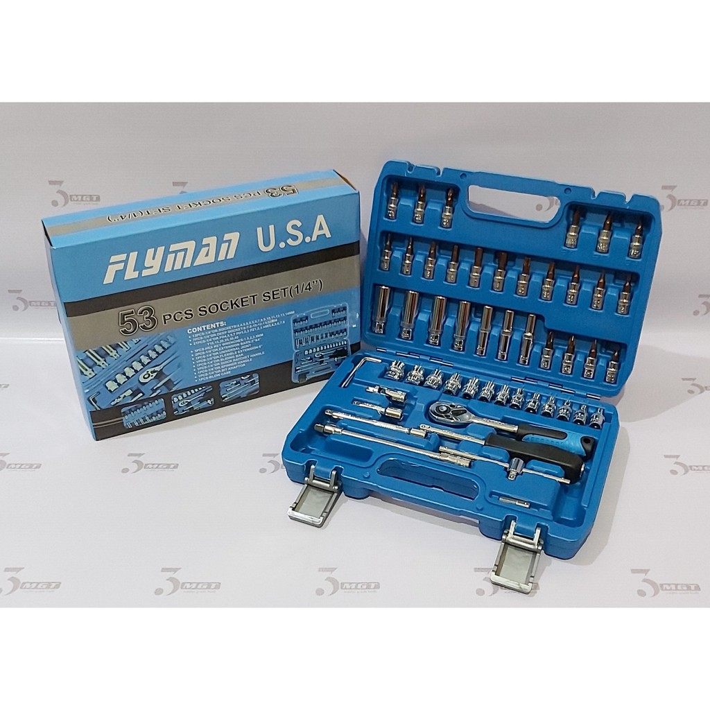 Flyman 53 Pcs. Socket Set 1/4" Drive | Shopee Philippines