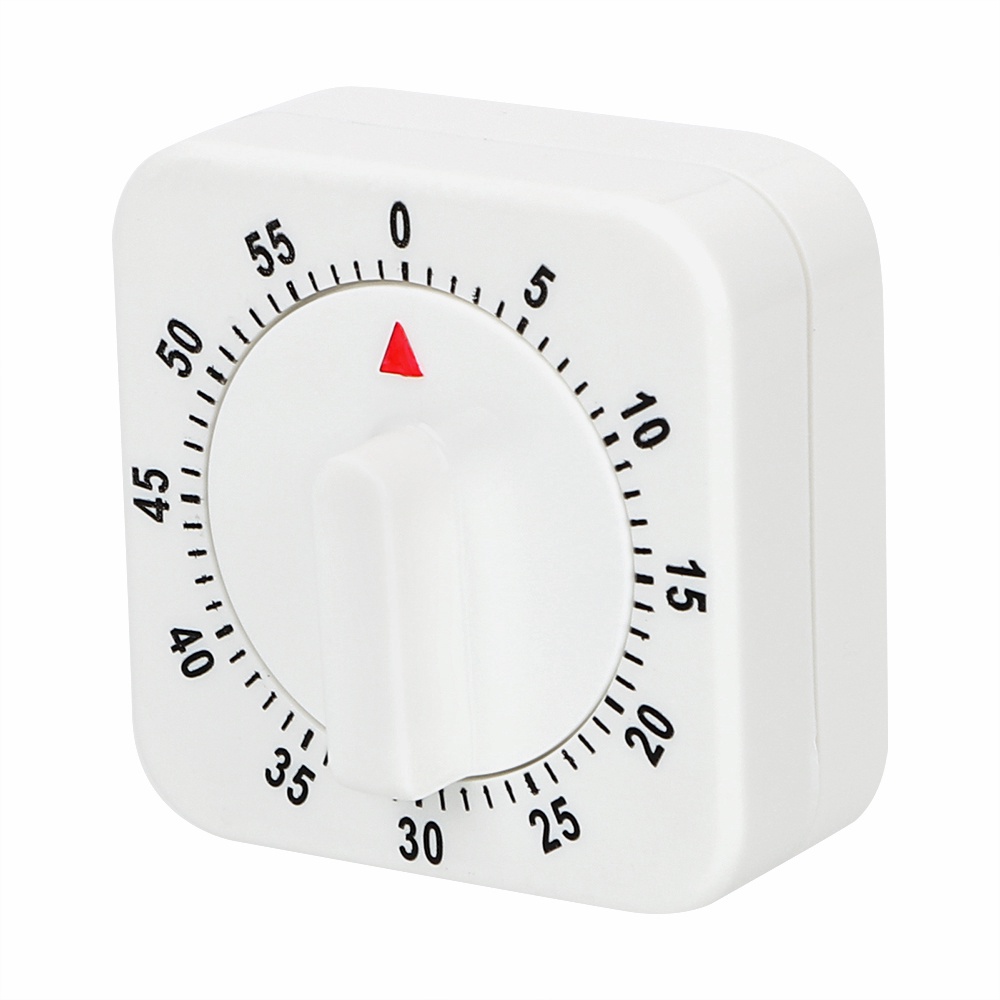 Mechanical Timer 60 Minutes Kitchen Timer White Square Countdown Alarm ...