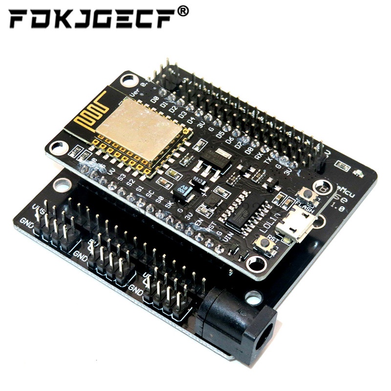 Node MCU Development Kit V3 CH340 NodeMCU + Motor Shield Wifi Esp8266 Esp-12e diy rc toy remote ...