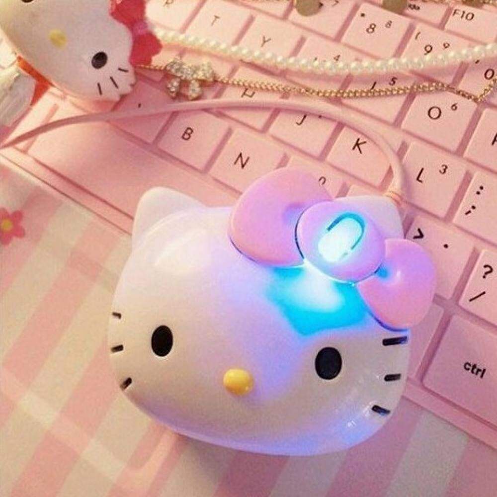 Mini Wired Mouse Hello Kitty Cute Cat Optical Computer Mouse For PC ...