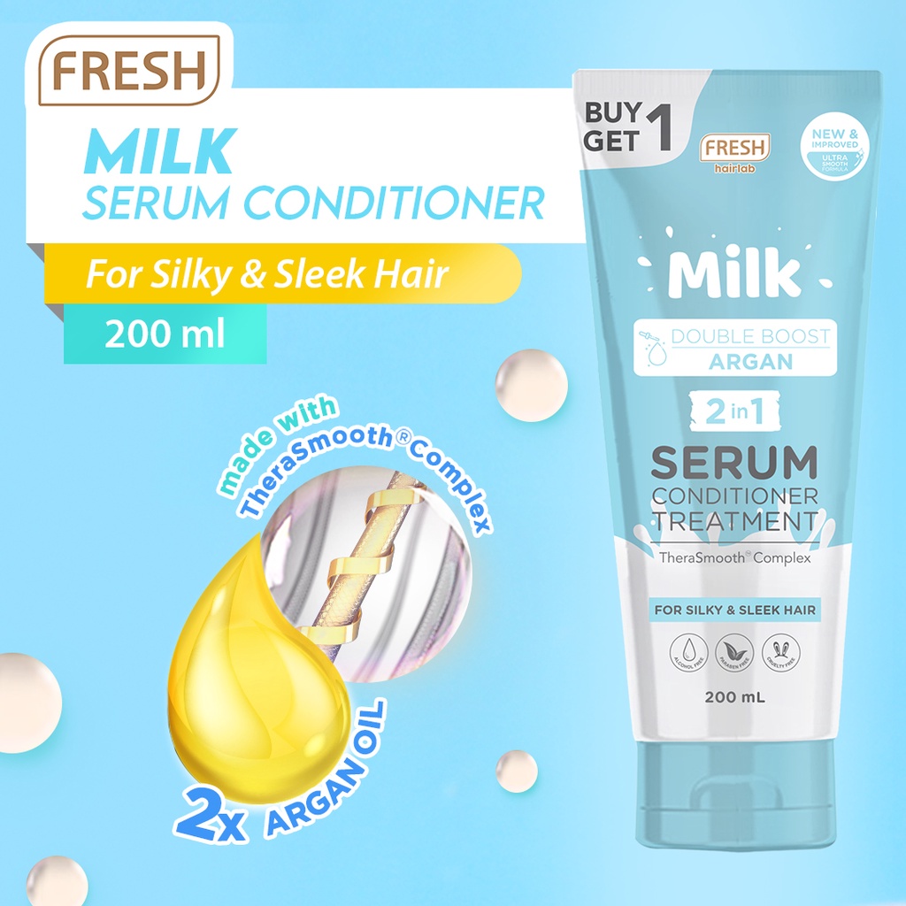 B1T1 Fresh Hairlab Milk Boost Argan 2 in 1 Serum Conditioner Treatment ...