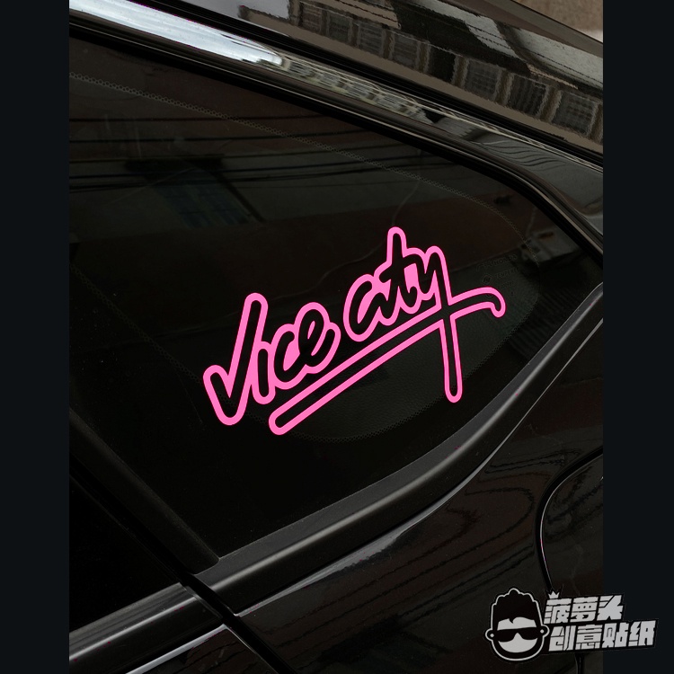 vice city Grand Theft Car Sticker gta Triangle Window Front Block ...