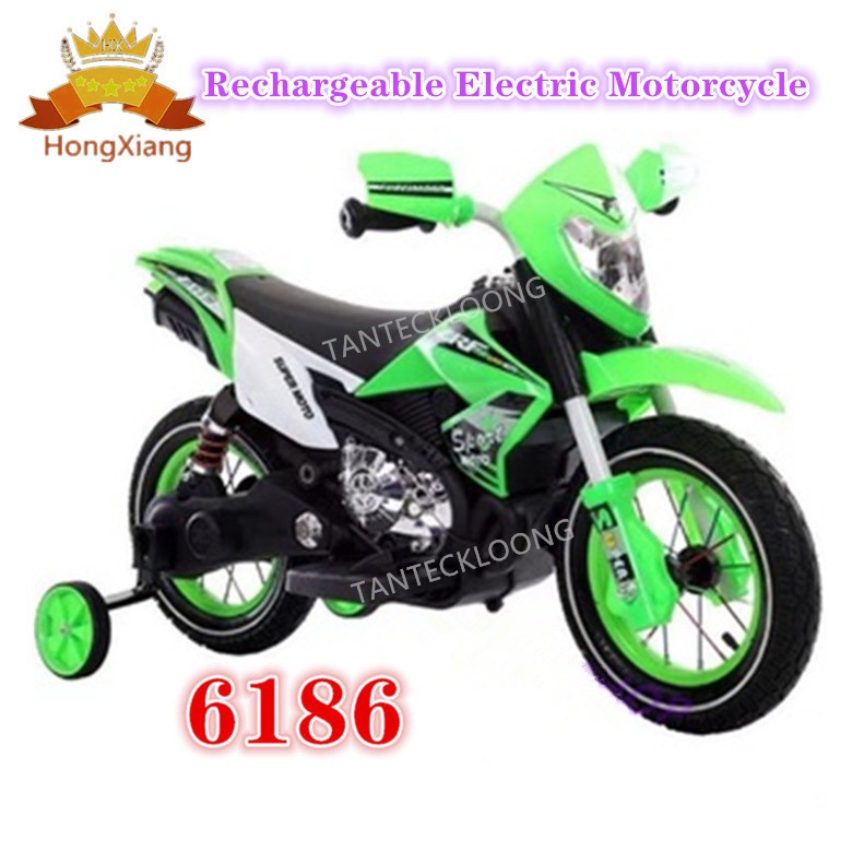 Electric Motorcycle for Kids, 6V Battery Powered 3 Wheel Motorcycle Toy ...
