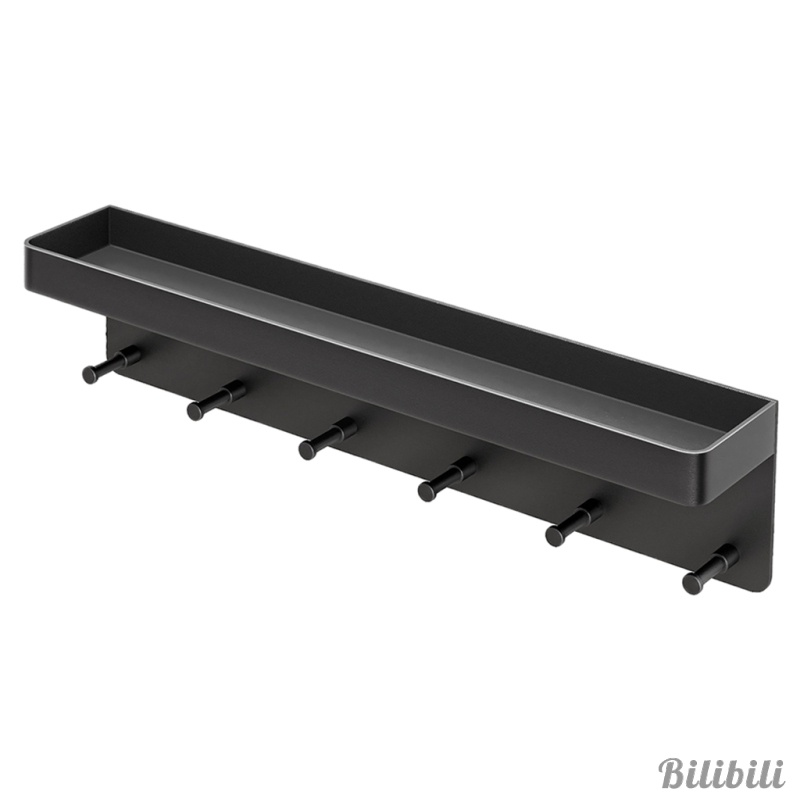 Wall Mounted Key Holder Rack Stainless Steel Shelf Storage Hanger Mail ...