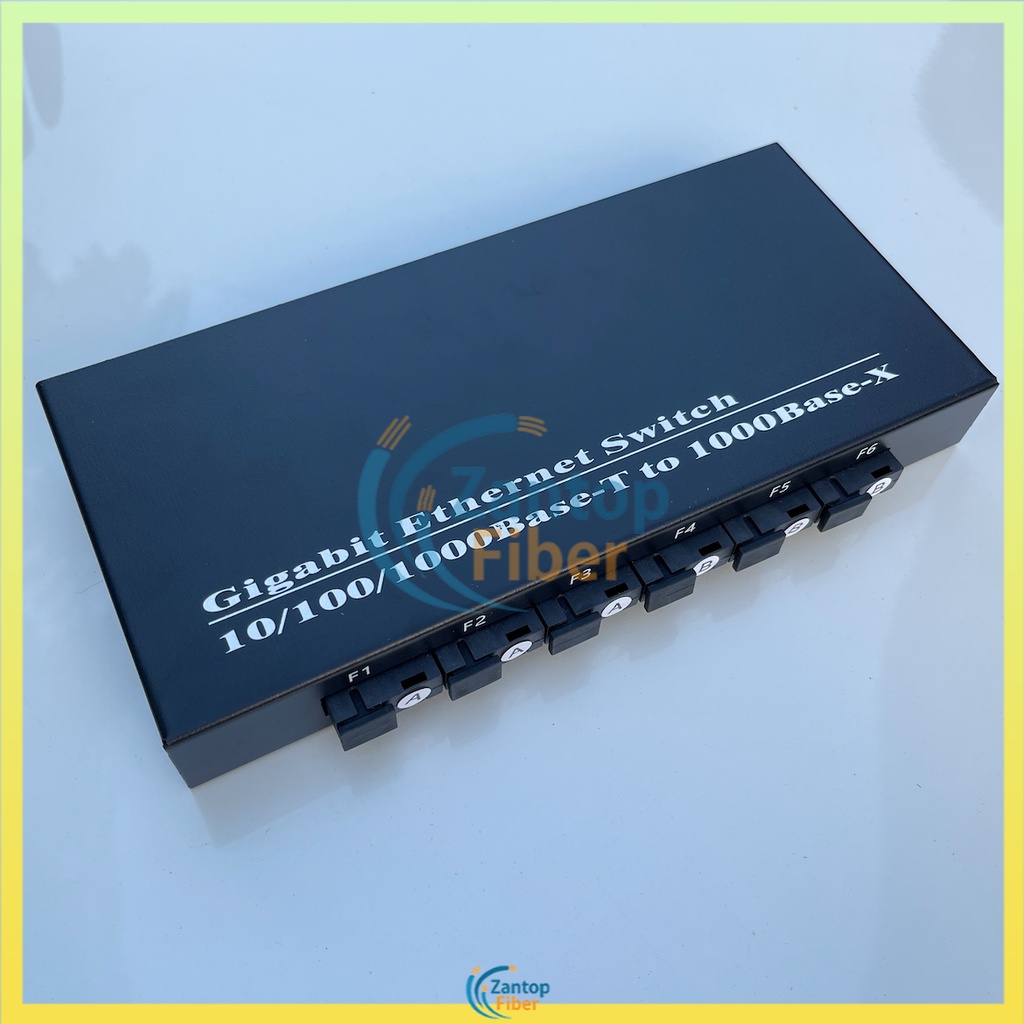 Fiber Switch Gigabit 6 SC Port 2 RJ45 Port 10/100M/1000M Fiber ...