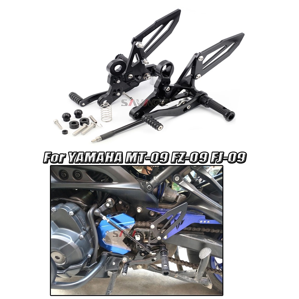 Rider Front Footrest Foot Pegs For YAMAHA MT-09 FZ-09 FJ-09 MT09 Tracer ...