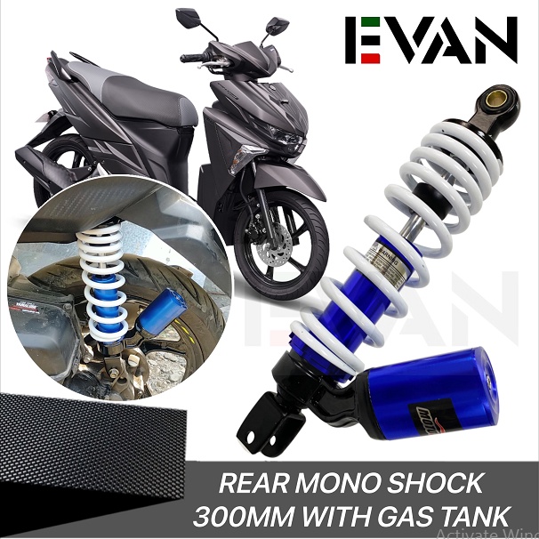 Rear Mono Shock 300mm With Gas Tank Absorber (Mio Beat Click Skydrive Fino Scoopy) 3605-300 ...