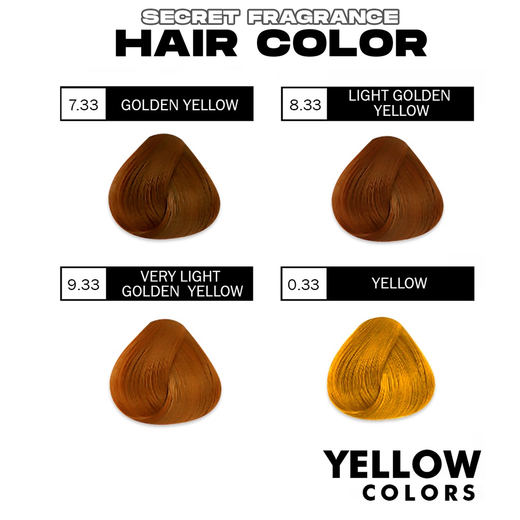 Secret Fragrance Hair Color PM 1ST FOR COLOR- YELLOW COLORS 100ml (Hair ...