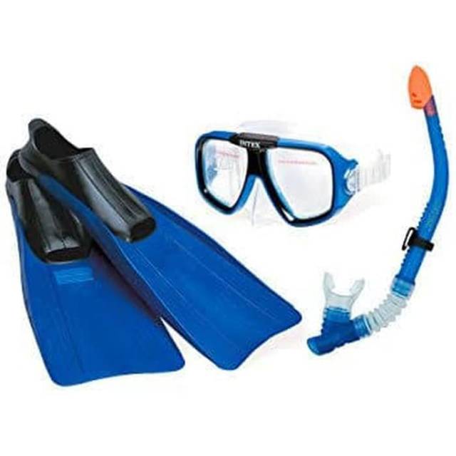 Intex reef rider sport snorkel and fin mask set | Shopee Philippines