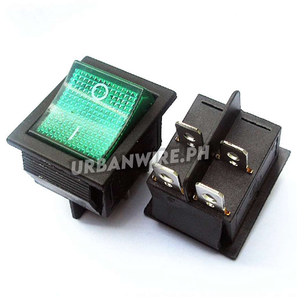 🟦【PH STOCK】2 Position Green Light Rocker Switch ON-OFF 4 Pins Heavy ...