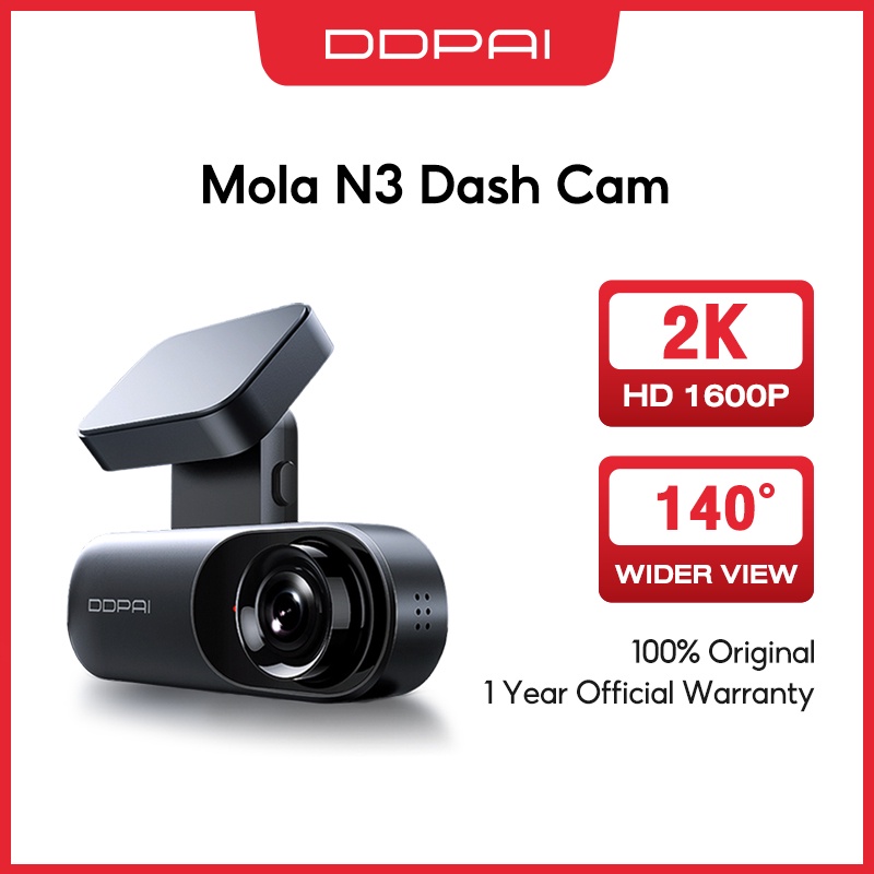 DDPAI Mola N3 Pro Dashcam 1600p 2K GPS QHD Night Vision 140° Dual Camera | Shopee Philippines