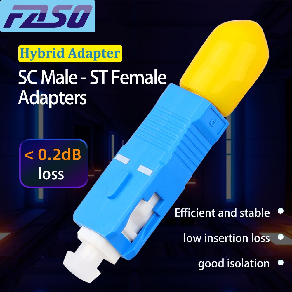10PCS FASO SC-ST Connector Fiber Optic Hybrid Adapter SC/UPC Male to ST ...