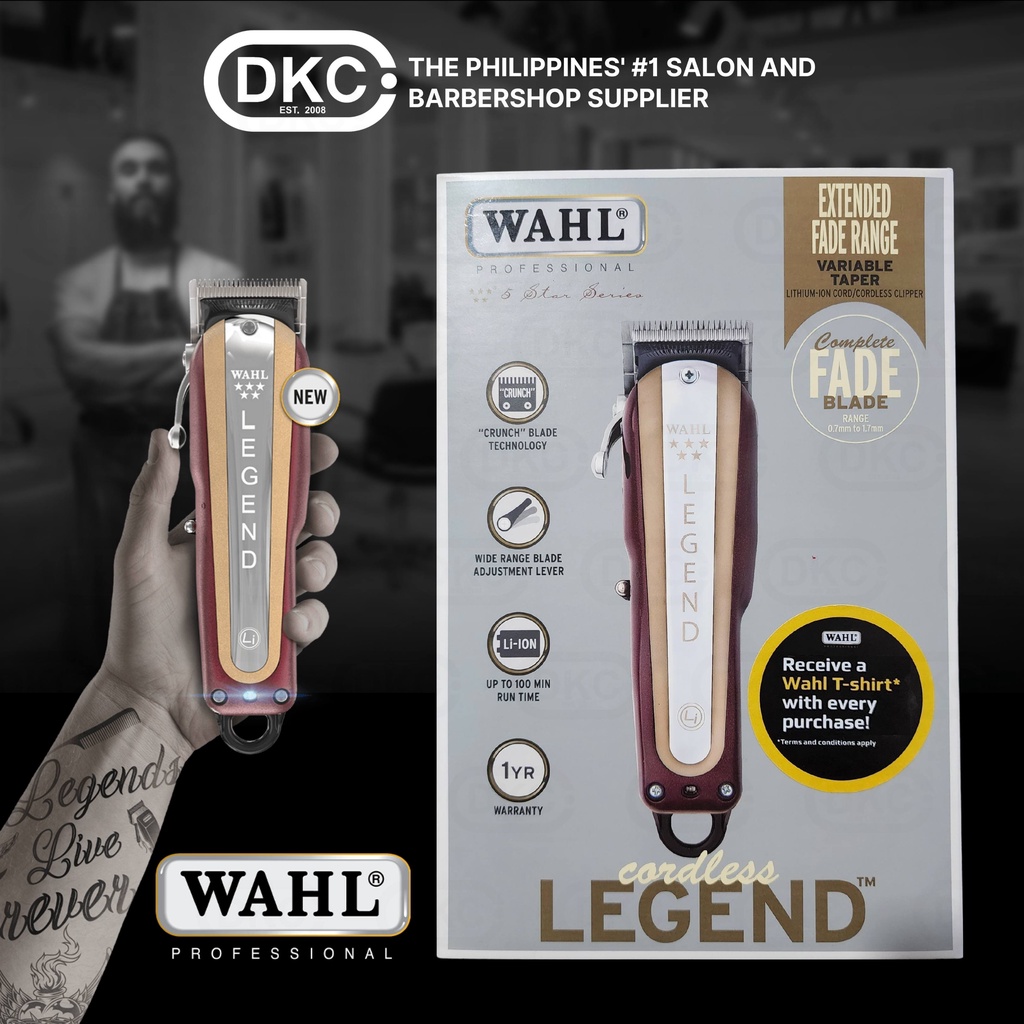 Wahl Professional 5 Star Cordless Legend Hair Clipper 100+ Minute Run ...