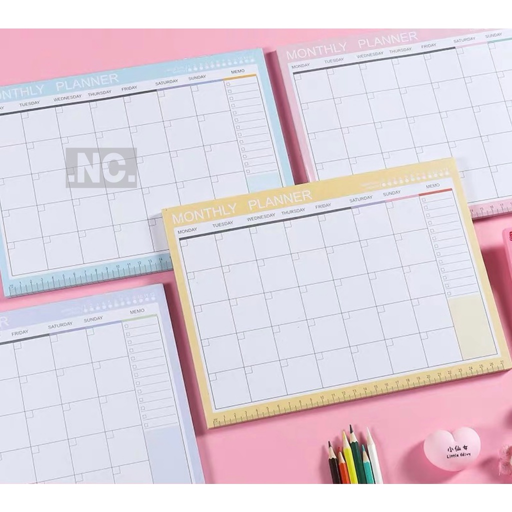 54Sheets Monthly/Weekly Checklist Pad Planner To do list column ...