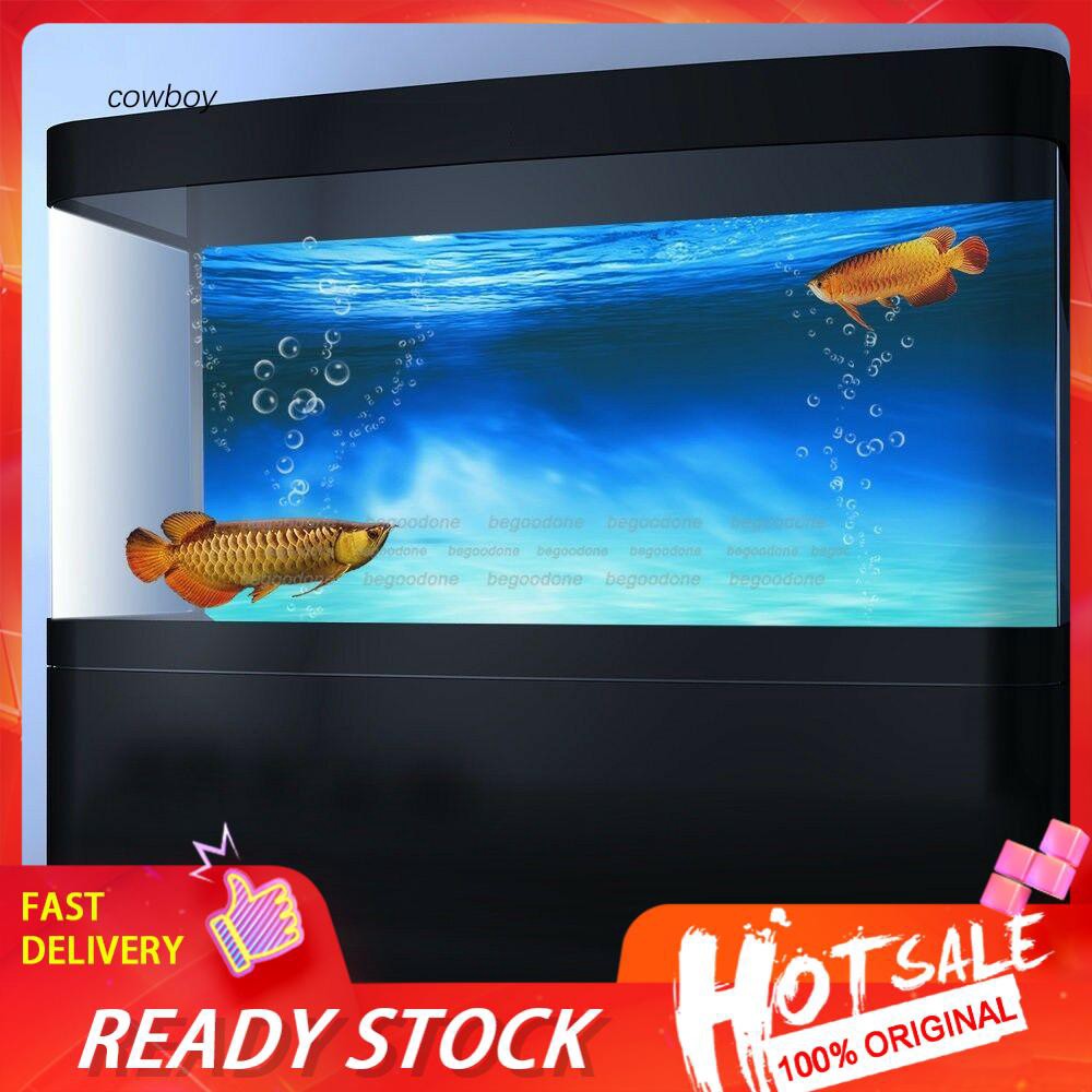 COW_Aquarium Background Poster Ocean Self-adhesive Fish Tank Backdrop ...