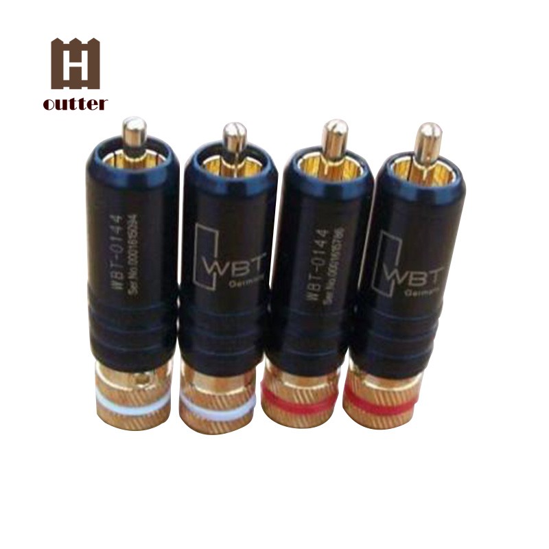 4Pcs Rca Locking Plugs Audio Video Connectors | Shopee Philippines