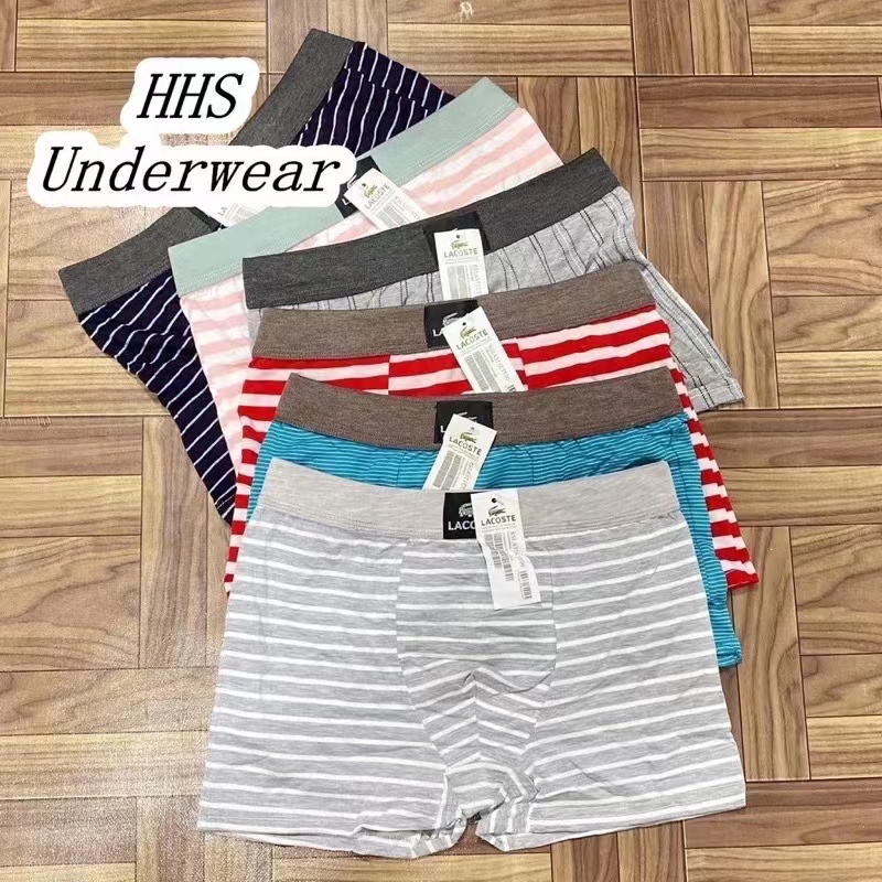 COD 6Pieces Bench Body Men's 100% Cotton Stripe Boxer Briefs High ...