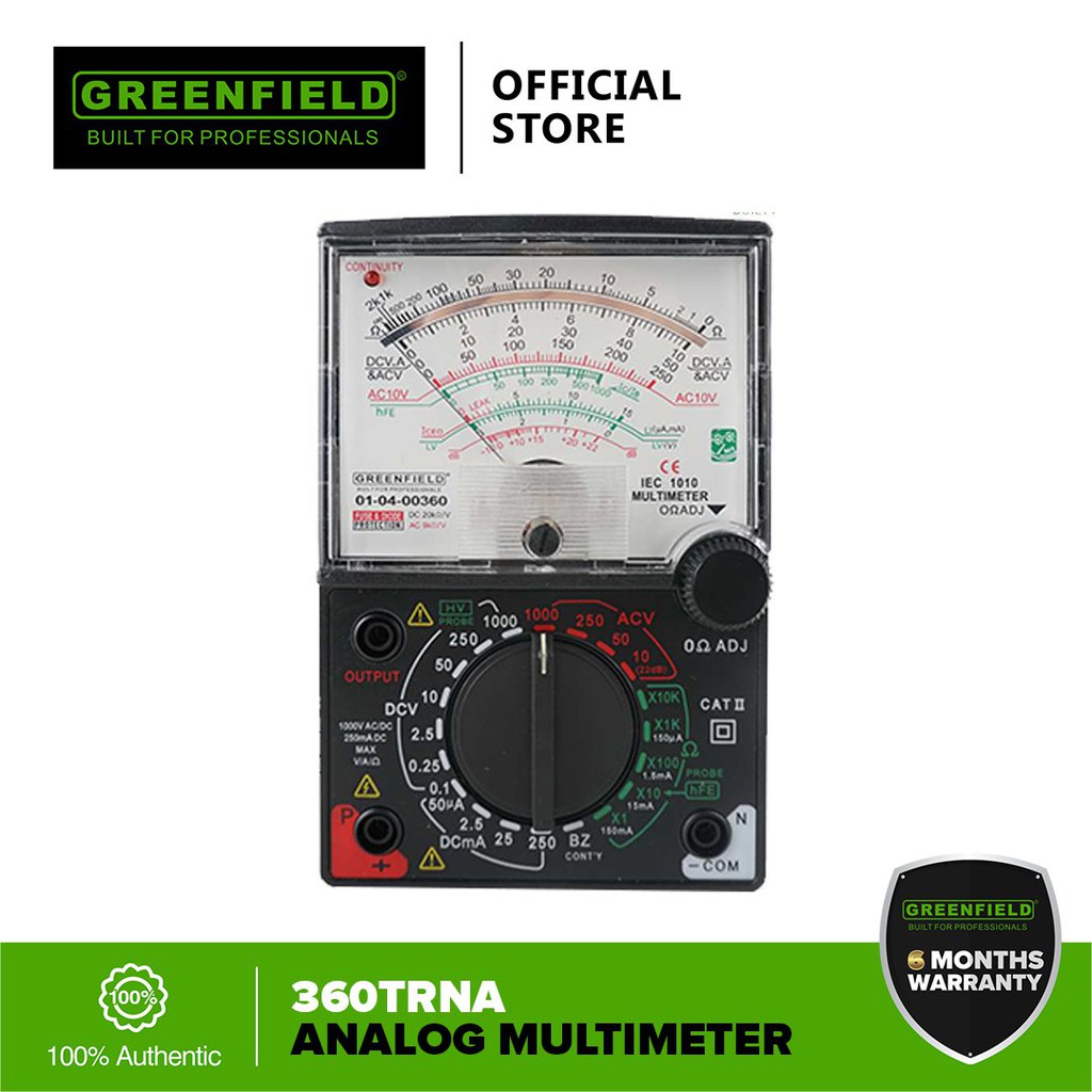 Greenfield Analog Multimeter 360TRNA - Measuring Tool | Shopee Philippines