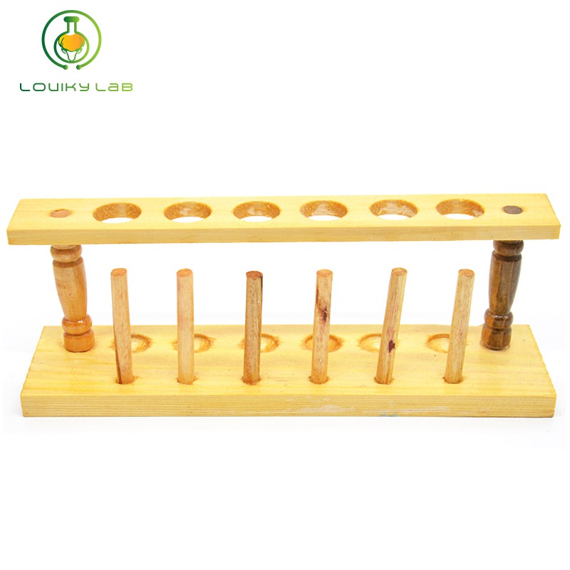6/8/10/12 Holes Wood Test Tube Rack Testing Tubes Holder Stand Dropper ...