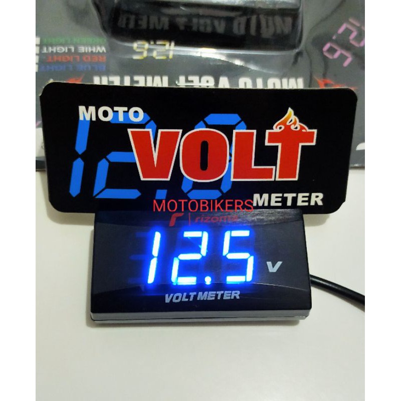 Digital Voltmeter - 12volt Battery Volt Meter Wateproof Universal Motor ...