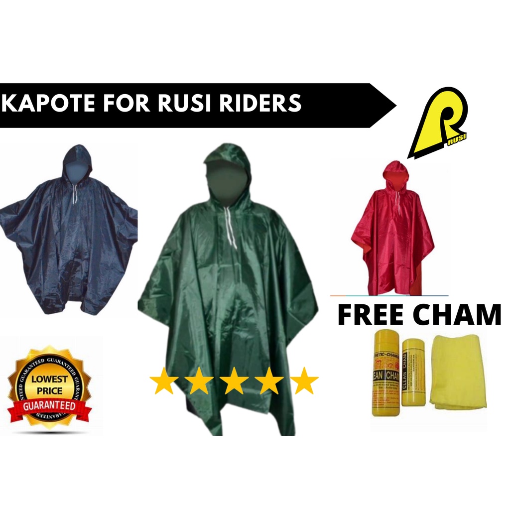 KAPOTE FOR RUSI RIDERS WITH FREE CHAM / RAIN COAT / KAPOTE TAGULAN ...