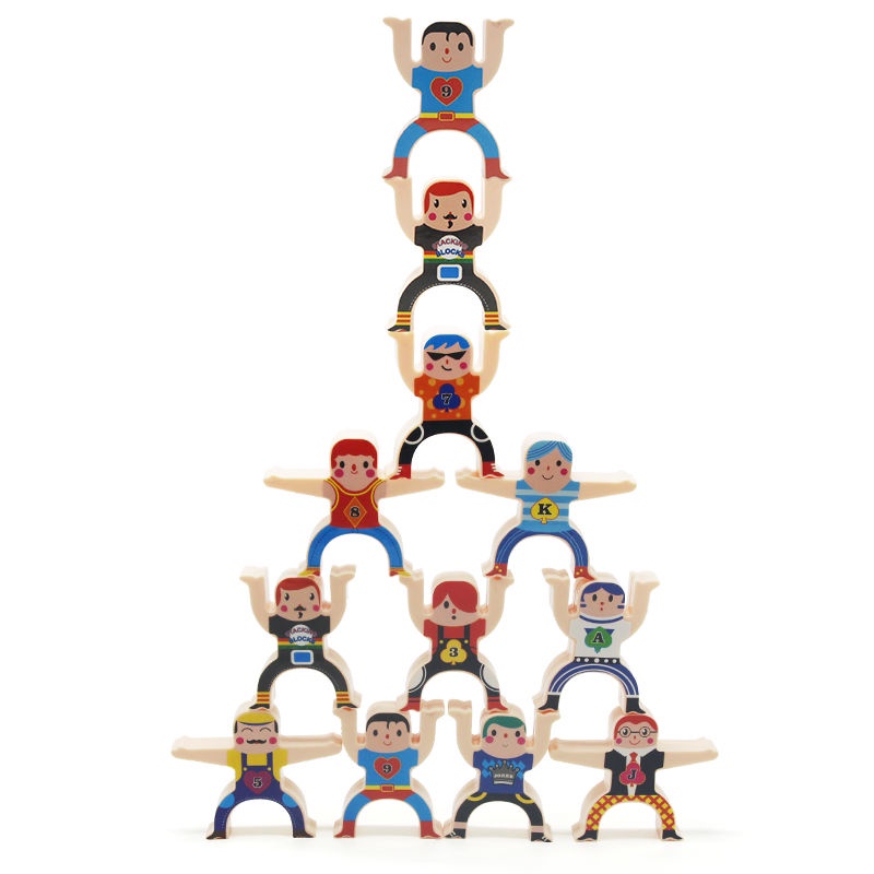 12PCS Balancing Hercules Stacked Stacks Arhat Blocks Stickers Table ...