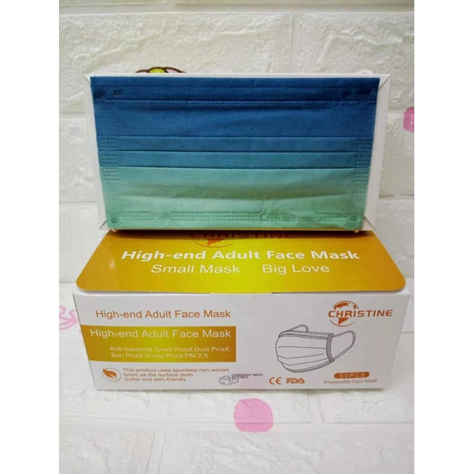 CHRISTINE FACE MASK RAINBOW WITH BOX | Shopee Philippines